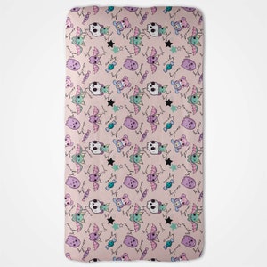 Pastel Goth Baby Custom Crib Sheet, Kawaii Soft Goth Baby Fitted Crib ...