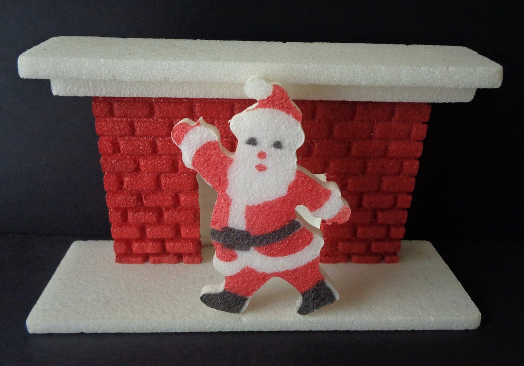 Vintage 50s Santa With Chimney Styrofoam Christmas Decoration ...