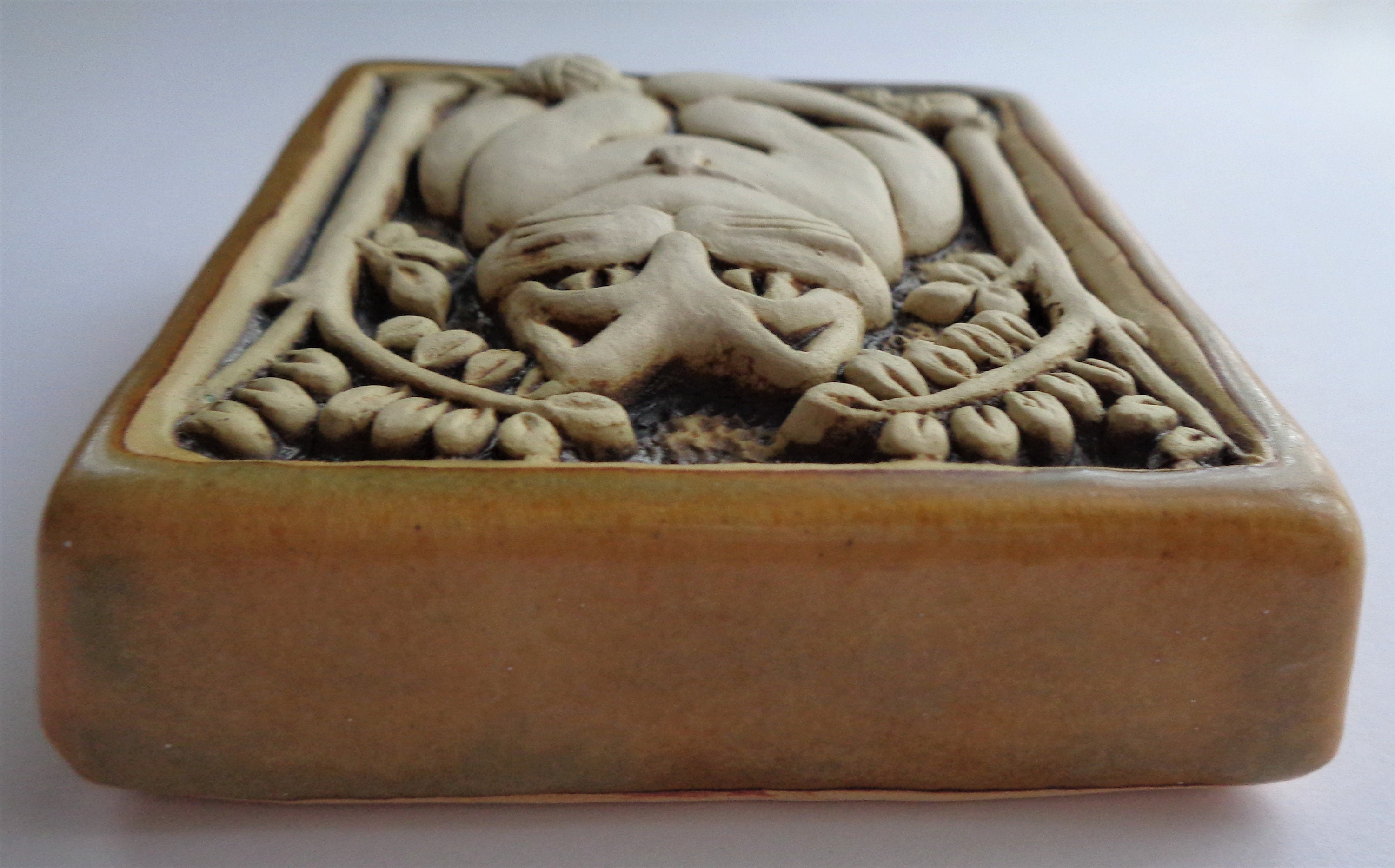 Vintage Carruth Small Concrete Stone Wall Plaque Hanging Sculpture ...