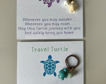 Turtle Keychain, Turtle Keyring, Personalised Gift, Travel Turtle ...