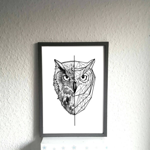 Geometric Owl - Etsy