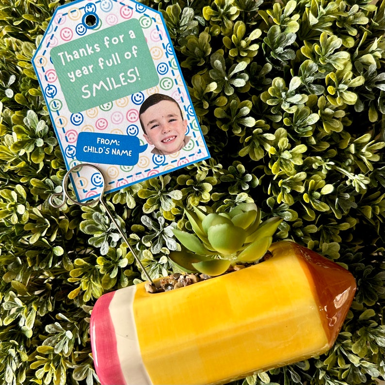 Custom Teacher Appreciation Gift Tag With Your Photo Digital Download ...