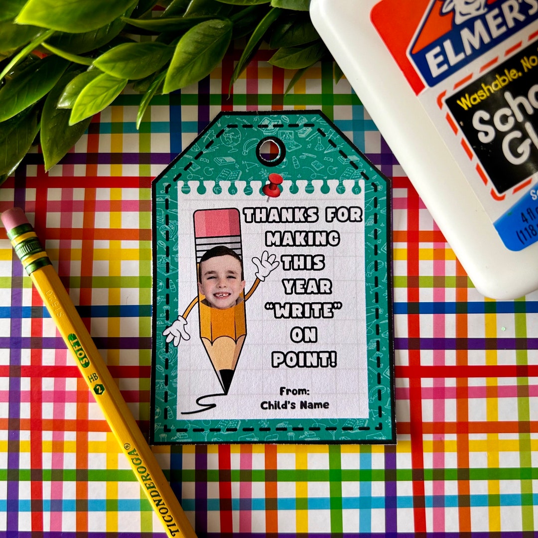 Custom Teacher Appreciation Gift Tag With Your Photo Digital Download ...