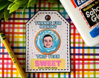 Custom Teacher Appreciation Gift Tag With Your Photo Digital Download ...