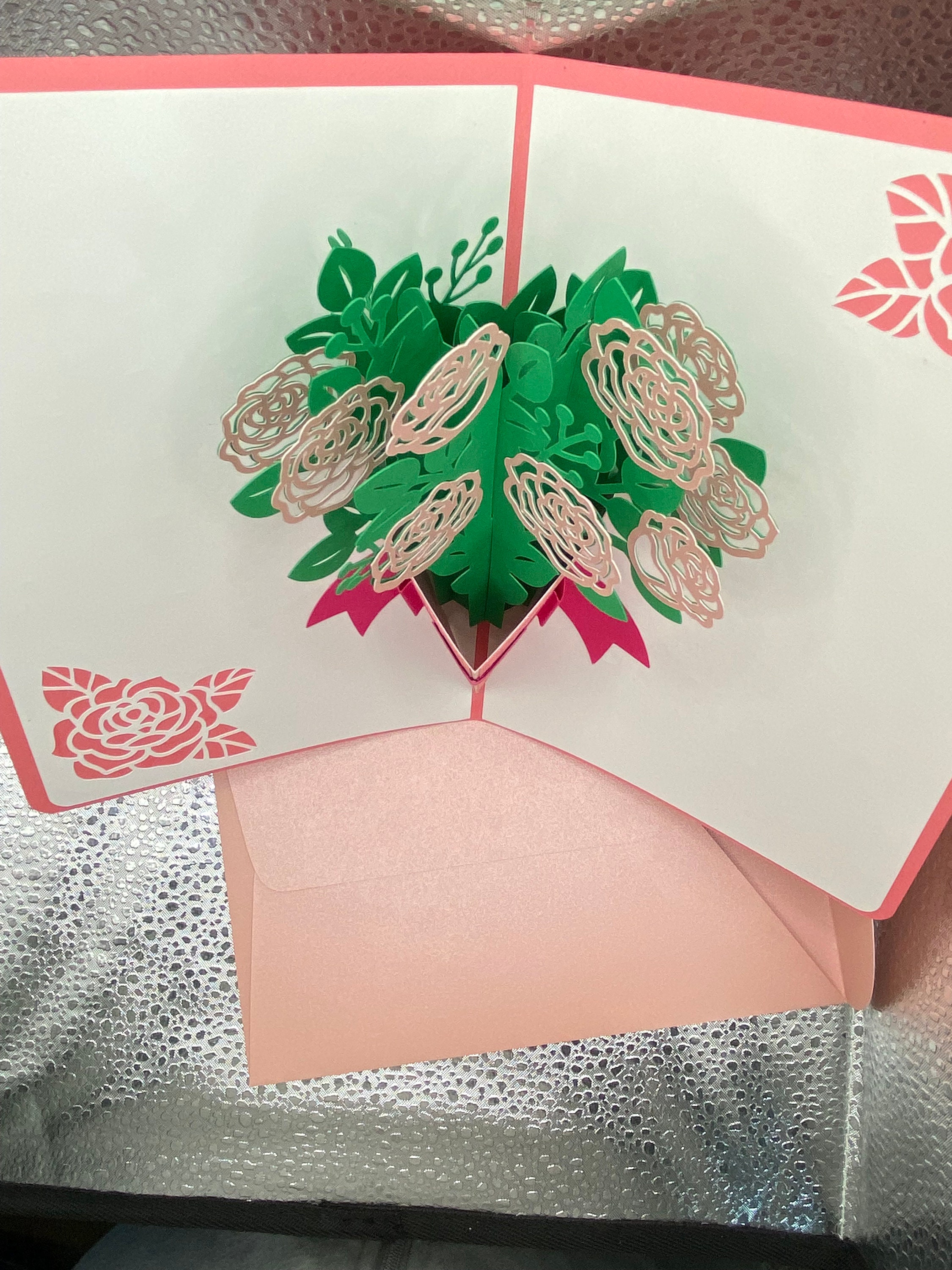 Pop up Flower Bouquet Card - Etsy