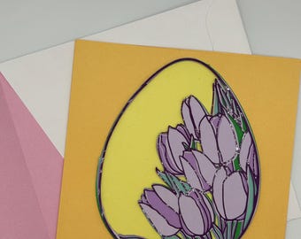 Pretty Spring Tulip Card! - Etsy