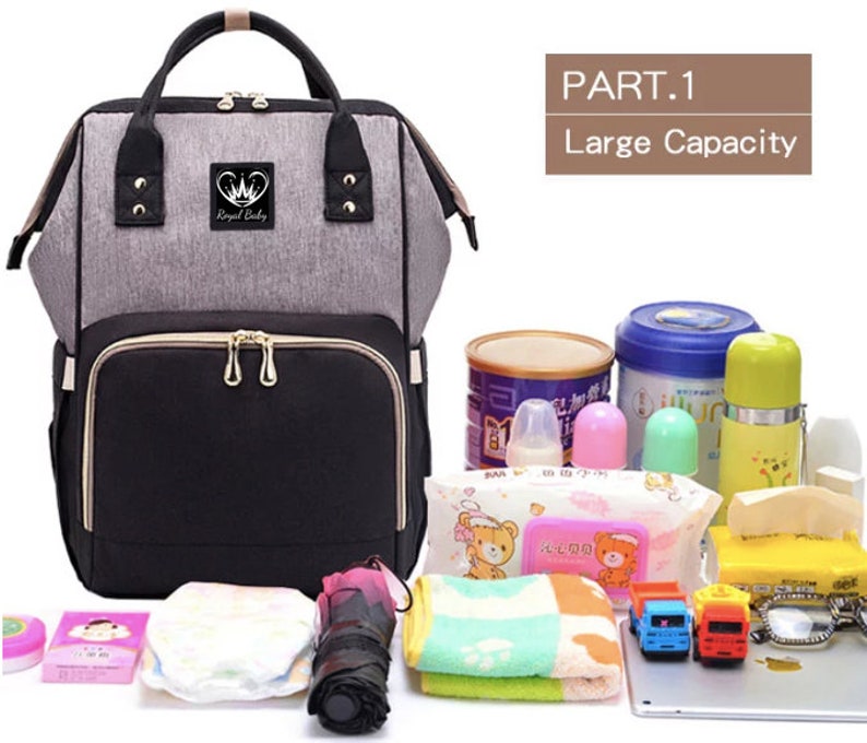 Multi-purpose Baby Diaper Bags - Pink/gray - Etsy