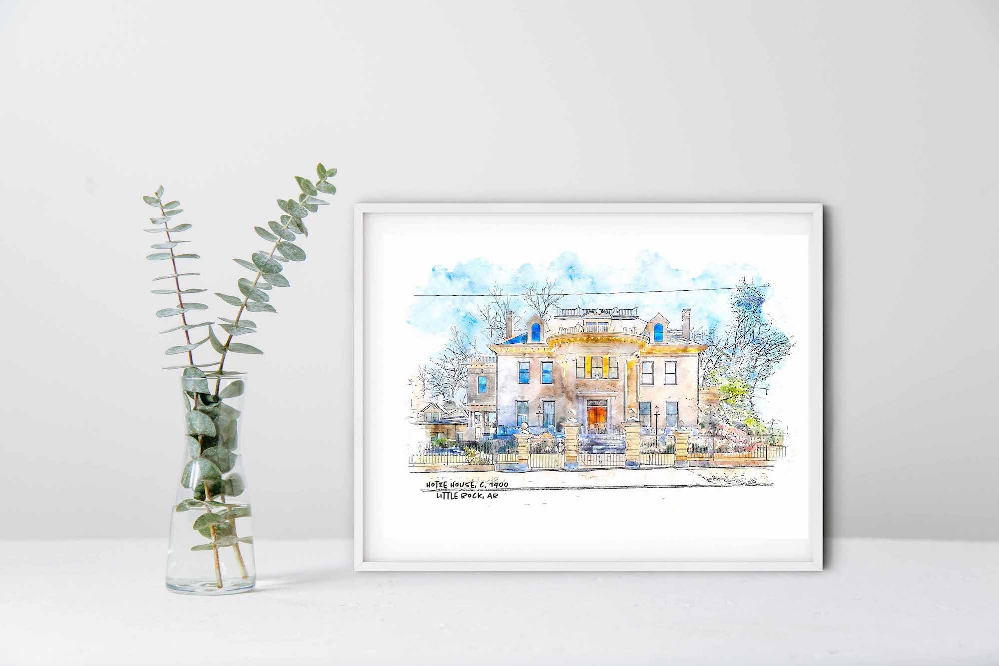 Hotze House, Little Rock, Arkansas, Arkansas Kunst, Arkansas Druck ...