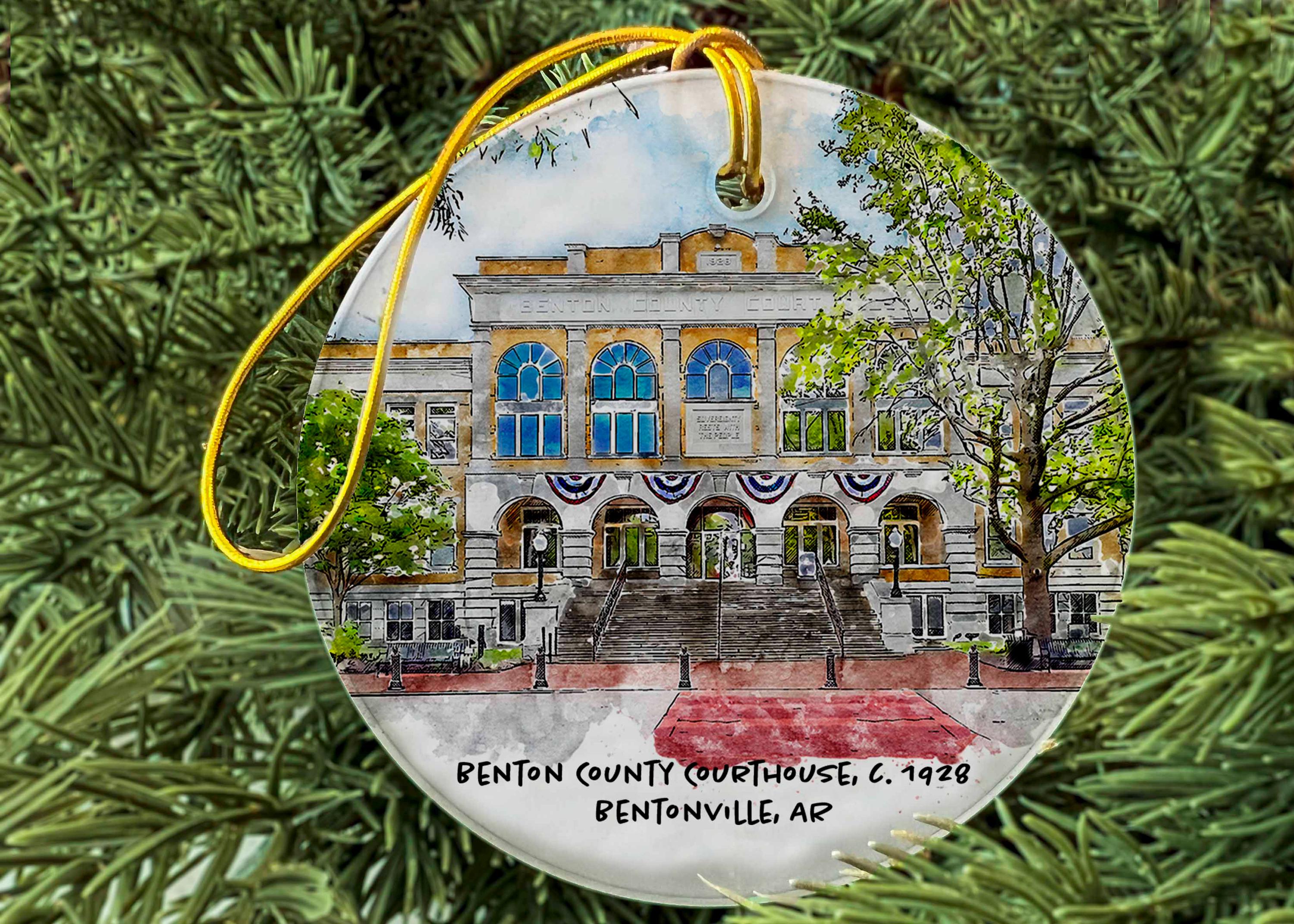 Benton County Courthouse - Bentonville, Arkansas - Art Prints ...