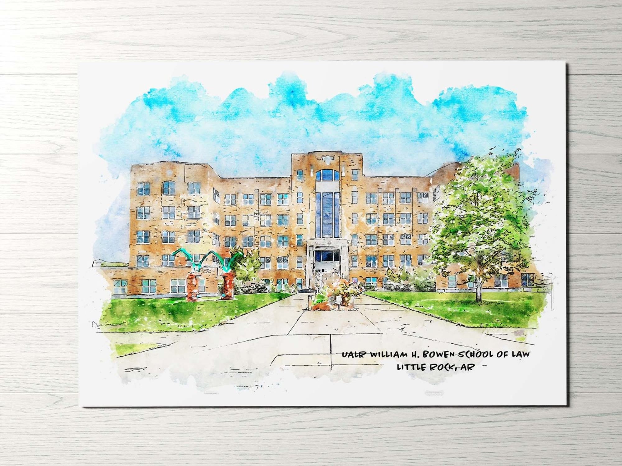 Bowen Law School // Art Prints Law School Graduation Gift Note Cards ...