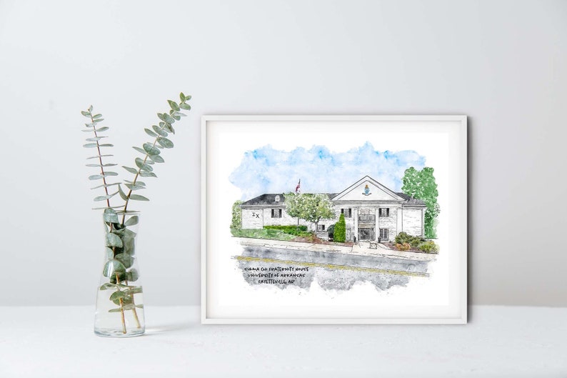 Sigma Chi Fraternity House at UARK Art Print | Omega-omega Chapter ...