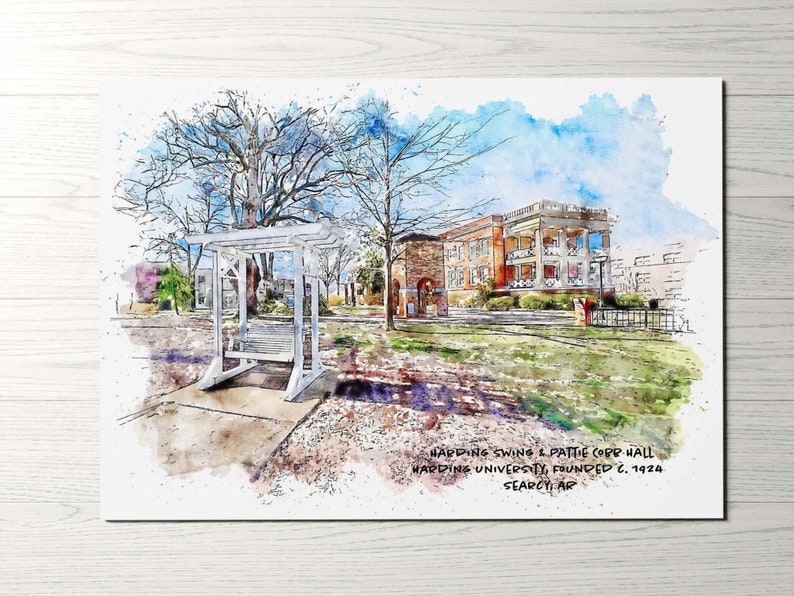 Harding Swing and Pattie Cobb Hall, Harding University, Searcy ...