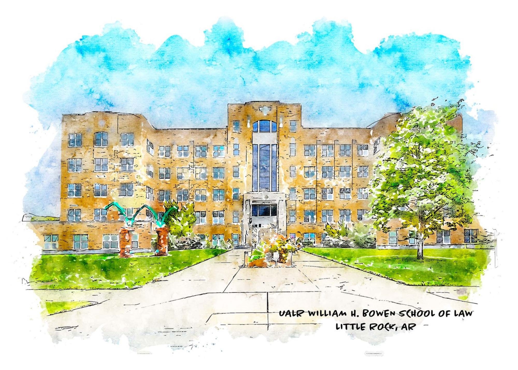 Bowen Law School // Art Prints Law School Graduation Gift Note Cards ...