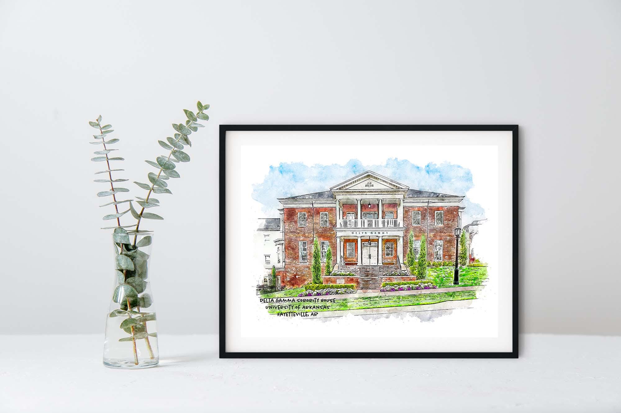Delta Gamma Sorority House at UARK, Alpha Omega Chapter, Art Prints ...