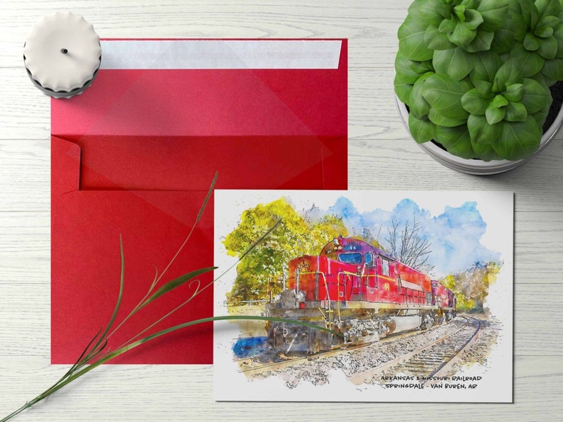 Arkansas and Missouri Railroad Print & Note Cards, Springdale, Arkansas ...