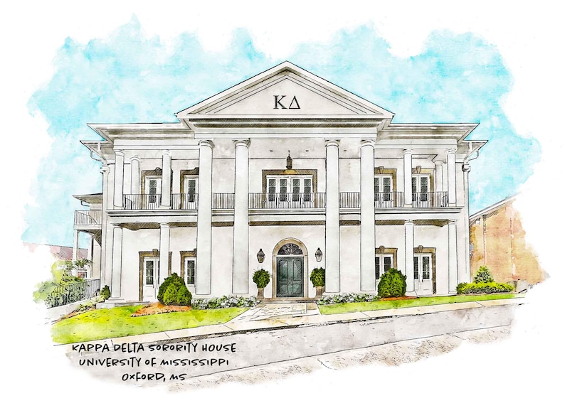 Kappa Delta Sorority House at Ole Miss, Alpha Mu Chapter, Art Prints ...