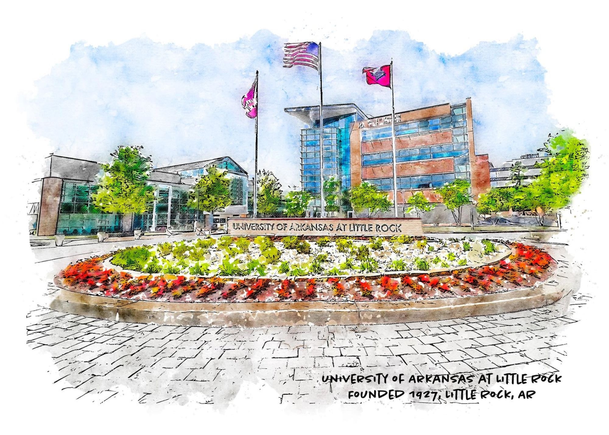 University of Arkansas at Little Rock// Art Prints Law - Etsy
