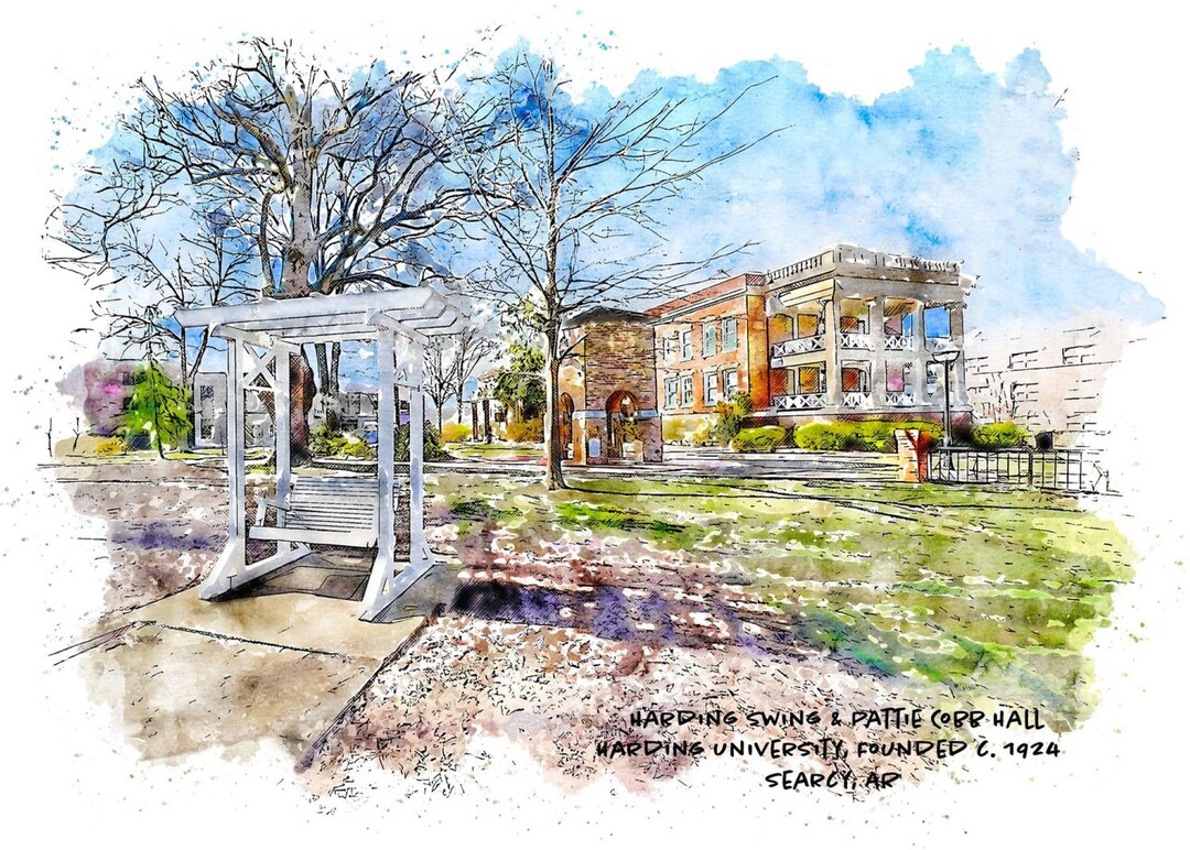 Harding Swing and Pattie Cobb Hall, Harding University, Searcy ...