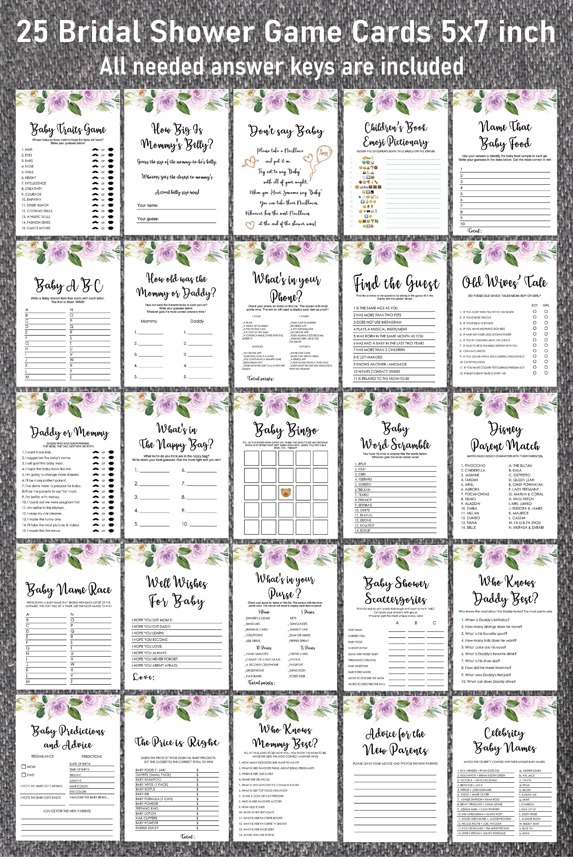 Baby Shower Games For Baby