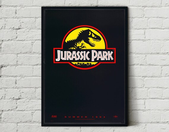 Jurassic Park Dinosaur T Rex Artwork Movie Poster Print Cover | Etsy
