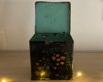 Antique Decker's 50 Pound Large Tin, 1920s, Piqua, Ohio, Antique Lard ...