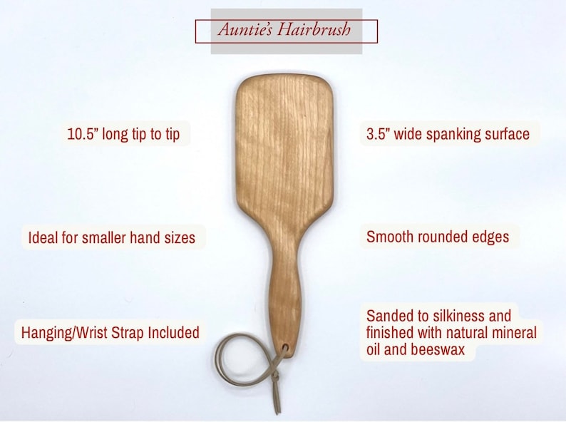 Aunties Hairbrush Spanking Paddle Your Choice Of 6 Etsy