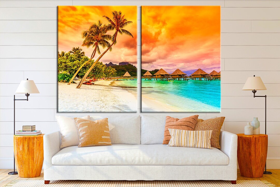 Bora Bora Wall Art French Polynesia Photo Mount Otemanu Print Beach and ...