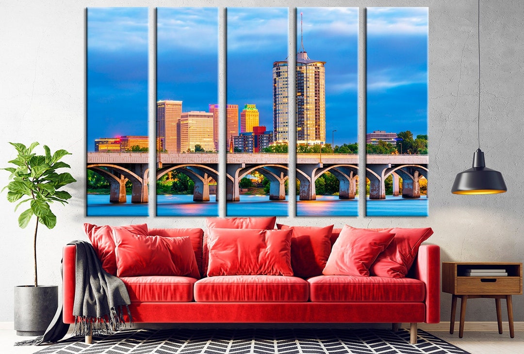 Tulsa Wall Art Tulsa Decor Oklahoma Photo USA Downtown Skyline Print ...