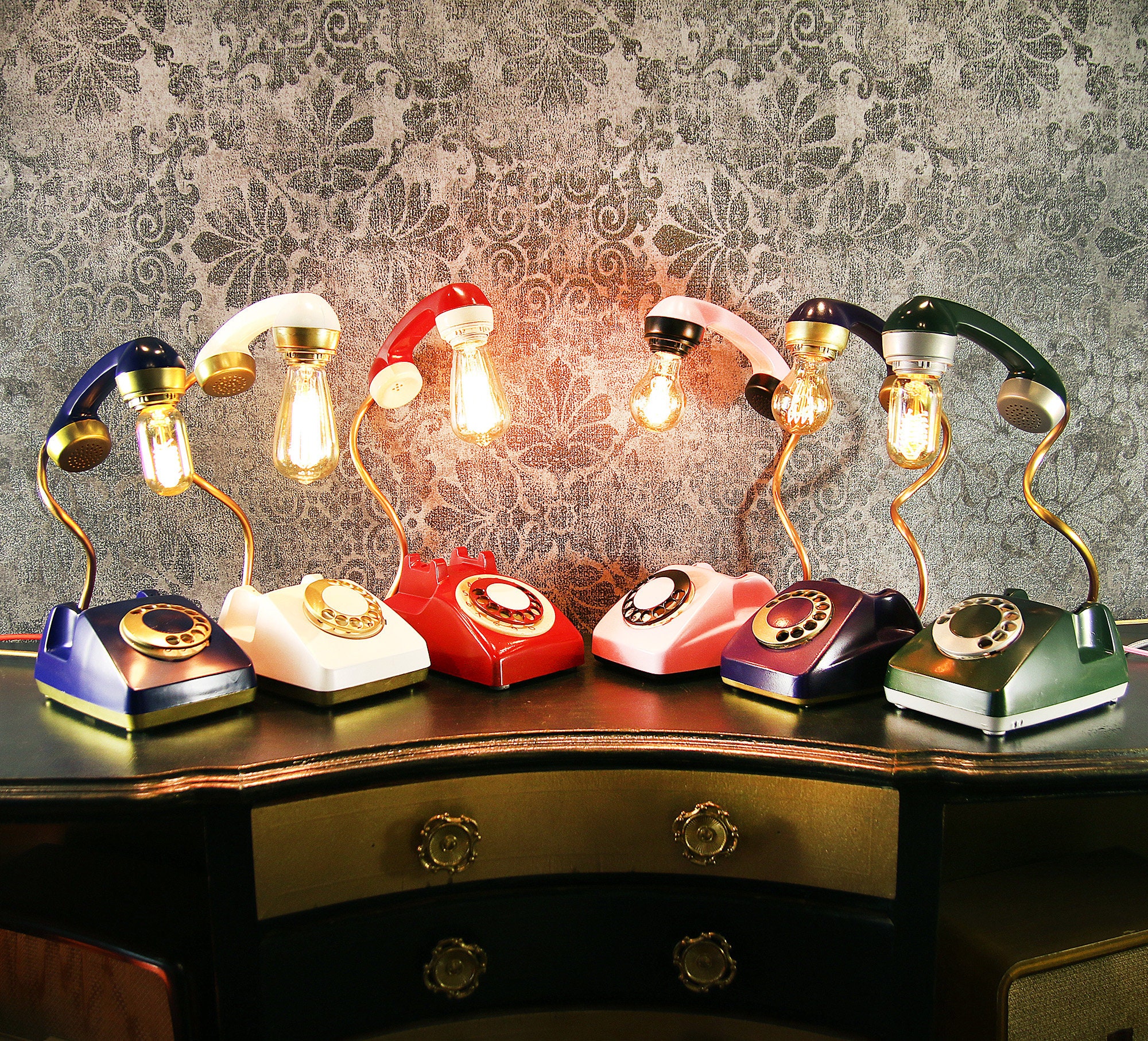 Telephone Retro Lamp Pastel Blue Vintage Retro Decorations - Etsy