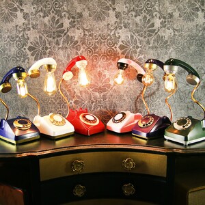 Telephone Retro Lamp, Pink, Vintage Lighting, Retro Decorations, Gift ...