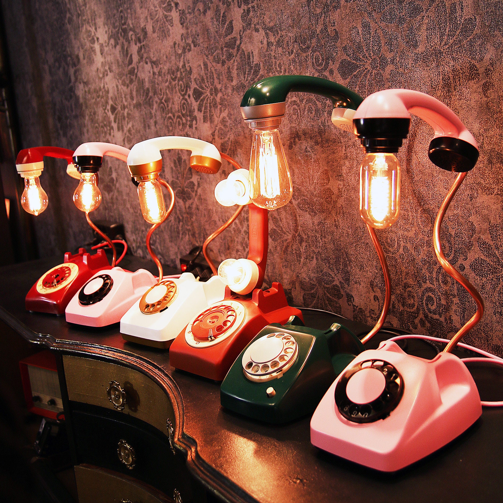 Telephone Retro Lamp Pastel Blue Vintage Retro Decorations - Etsy