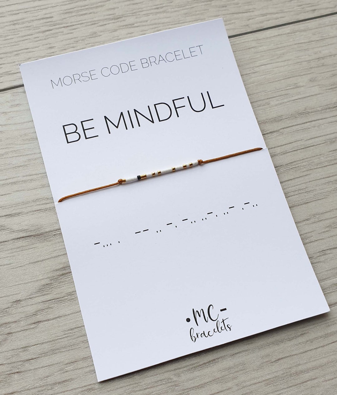 Be Mindful Morse Code Bracelet: Miyuki Delica Beads - Etsy