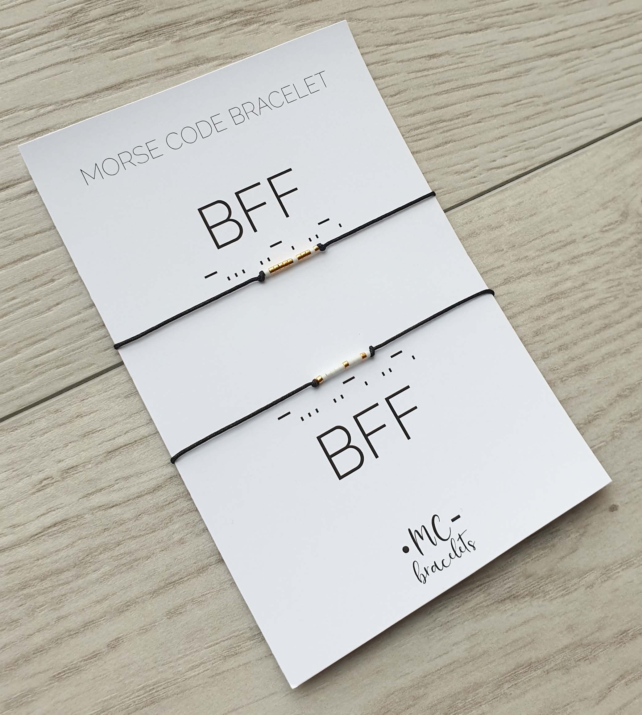 BFF Morse Code Bracelet Best Friend Forever Gift Bracelet | Etsy
