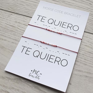 Te Quiero Bracelets, Couple Morse Code Bracelet, I Love You Bracelet, Bracelet Women Men ...
