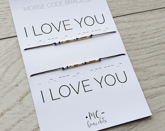 Te Amo Bracelet Couple Morse Code Bracelet I Love You | Etsy