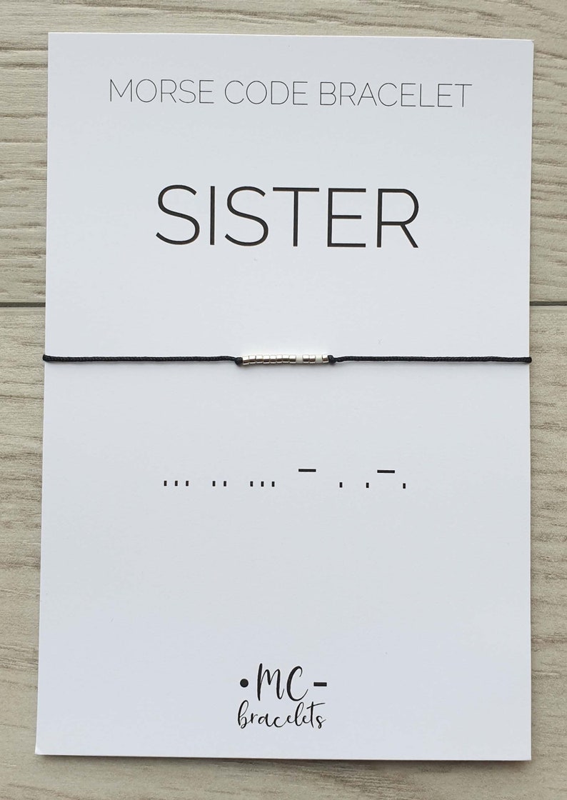 Sister Morse Code Bracelet Sister Jewelry Morse Code - Etsy
