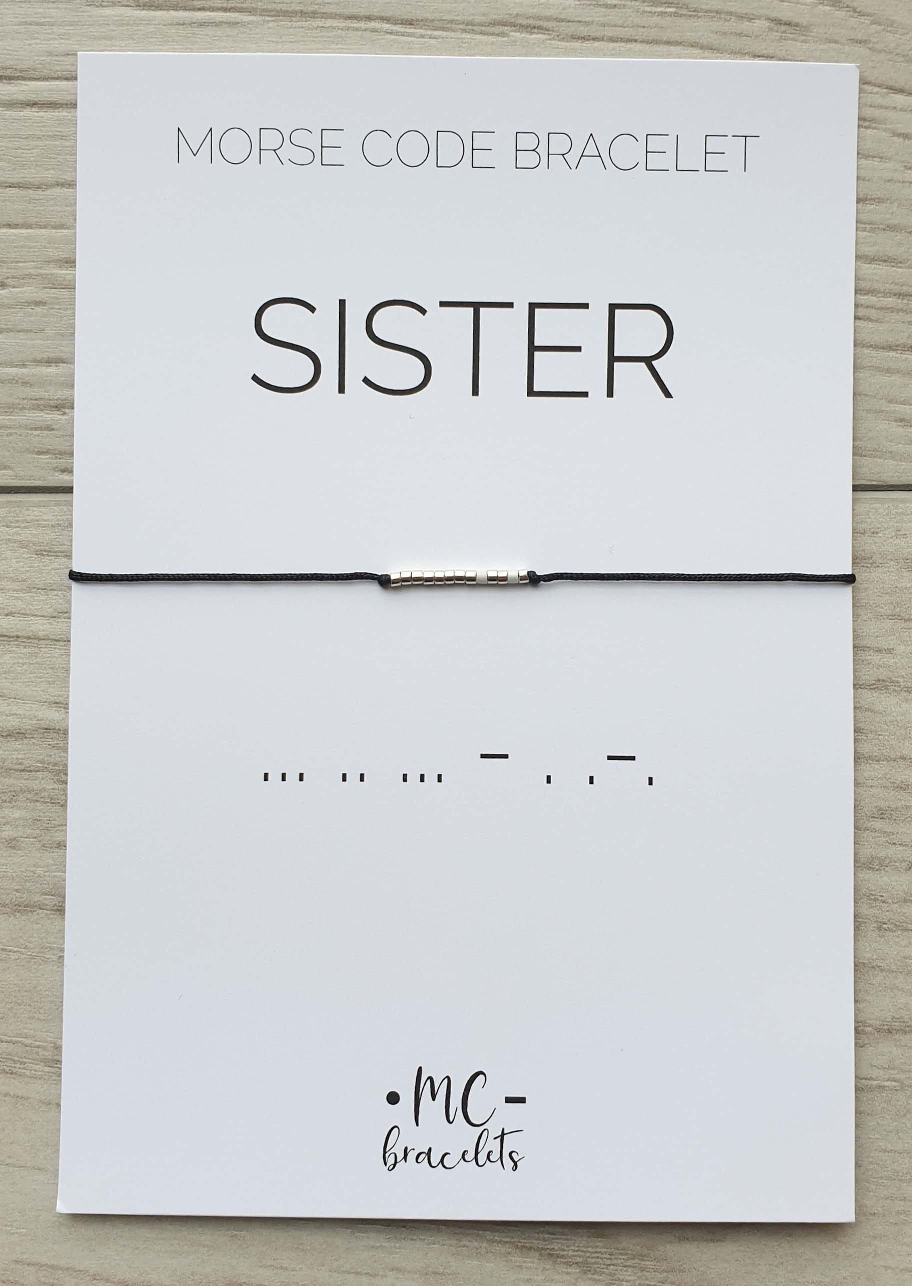 Sister Morse Code Bracelet Sister Jewelry Morse Code | Etsy