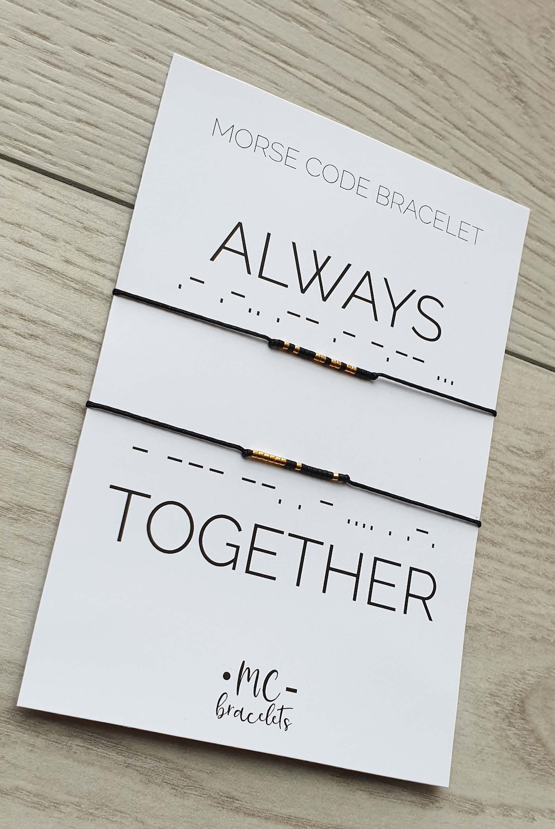 Always Together Bracelet, Couple Morse Code Bracelet, Custom Jewelry ...