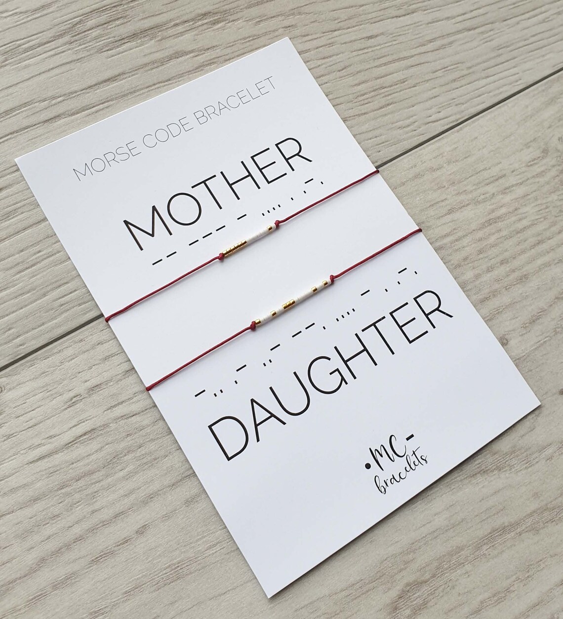 Mother Daughter Morse Code Bracelet: Miyuki Bead Family Jewelry - Etsy