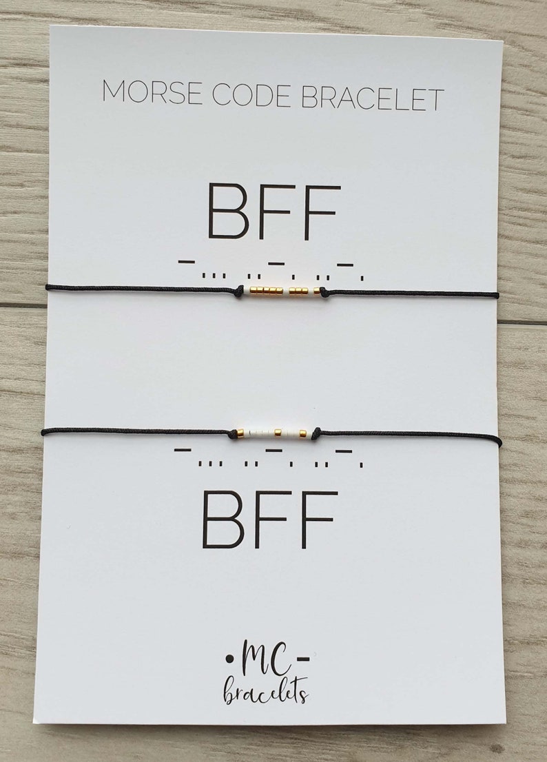 BFF Morse Code Bracelet Best Friend Forever Gift Bracelet | Etsy