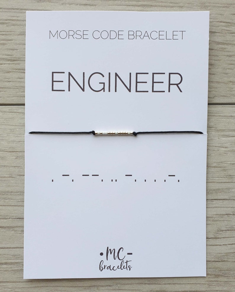 Engineer Morse Code Bracelet Engineer Jewelry Engineer Gift - Etsy