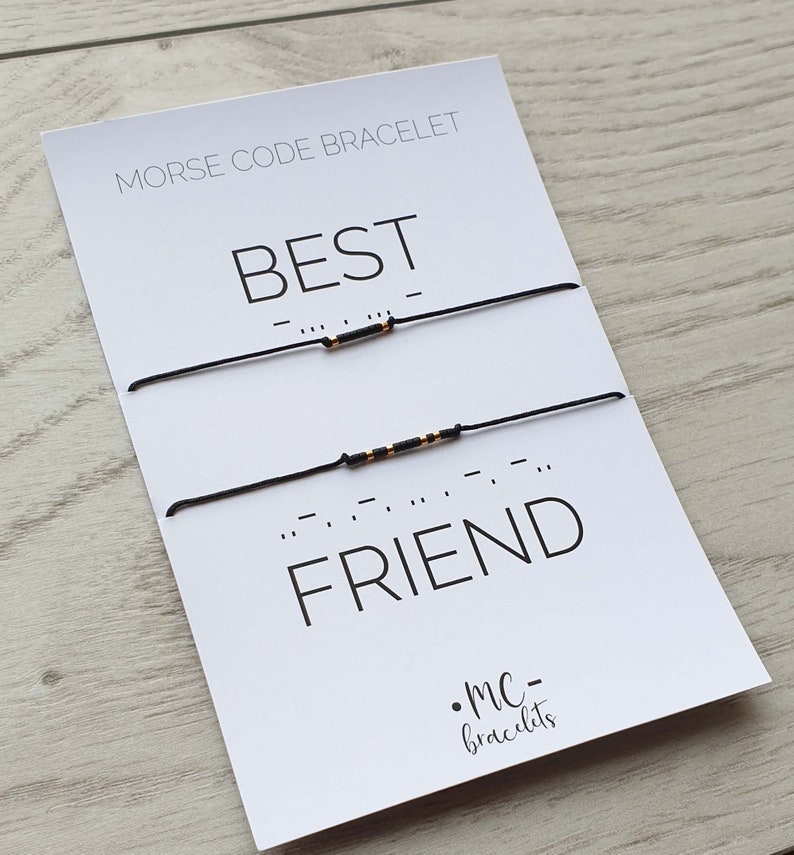 Best Friend Morse Code Bracelet, Best Friend Gift Bracelet, Morse Code ...