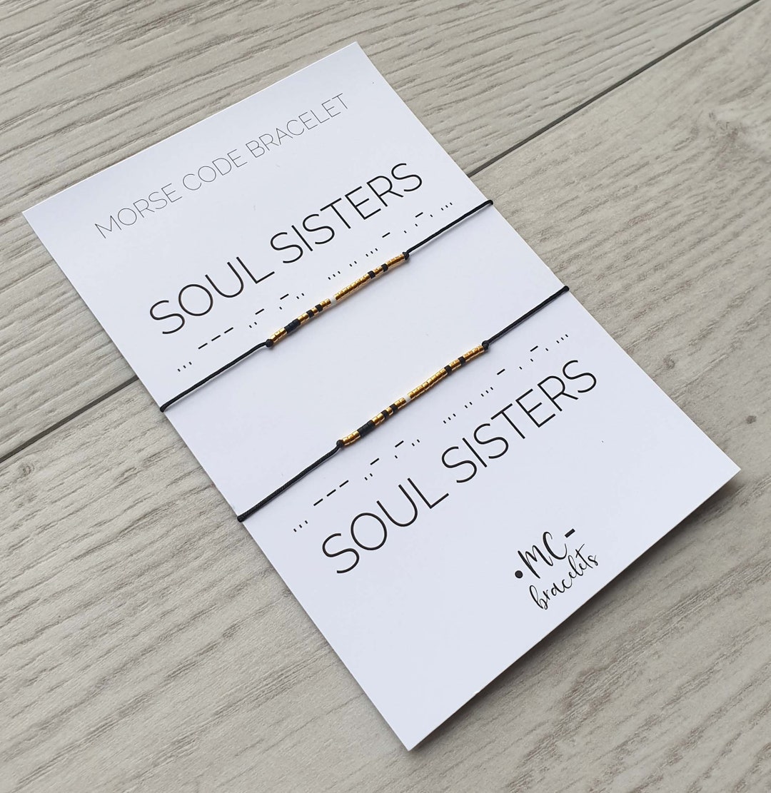 Soul Sisters Morse Code Bracelet, Soul Sister Gift Bracelet, Morse Code ...