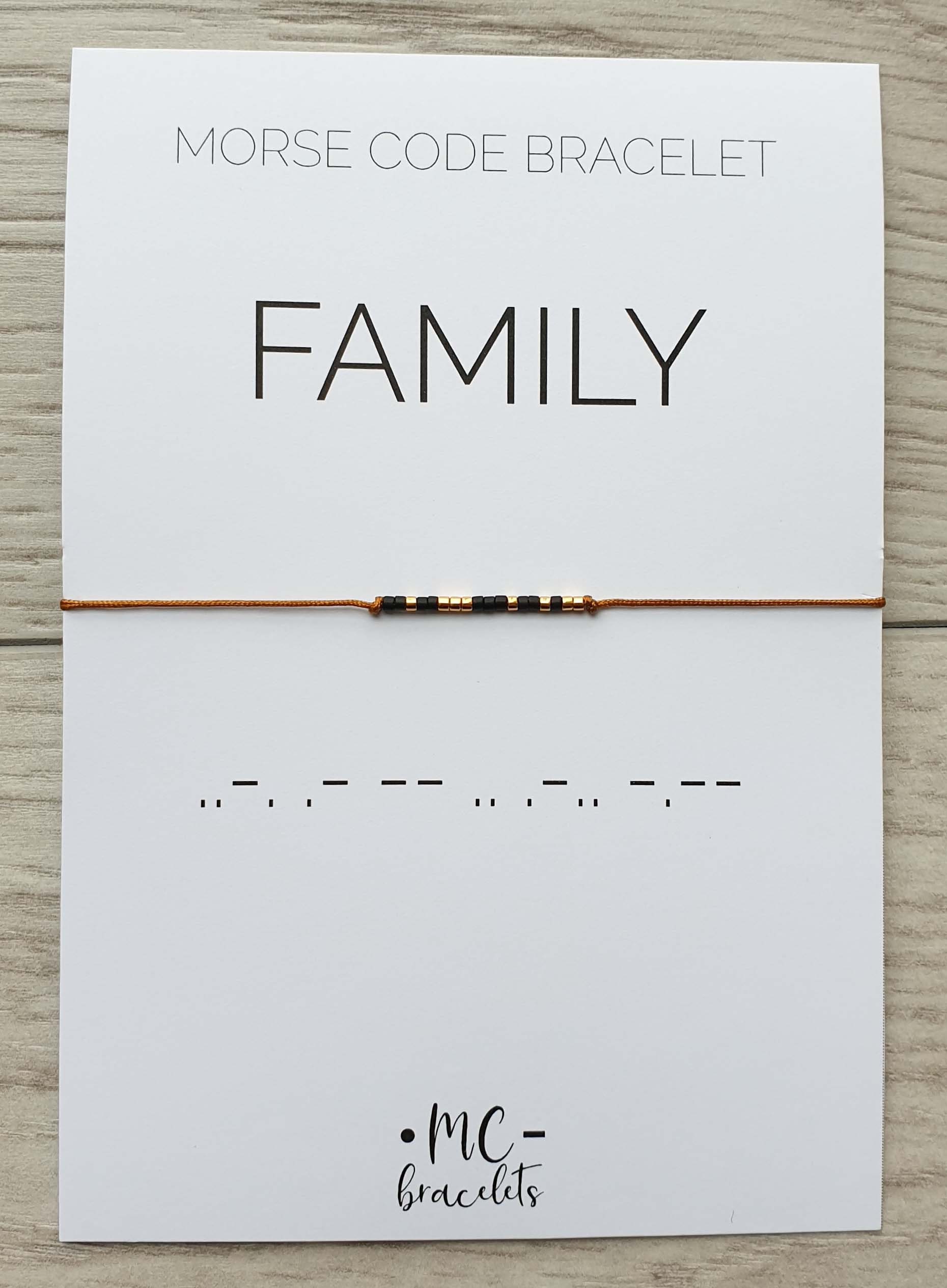 Family Morse Code Bracelet Family Jewelry Family Gift Morse - Etsy