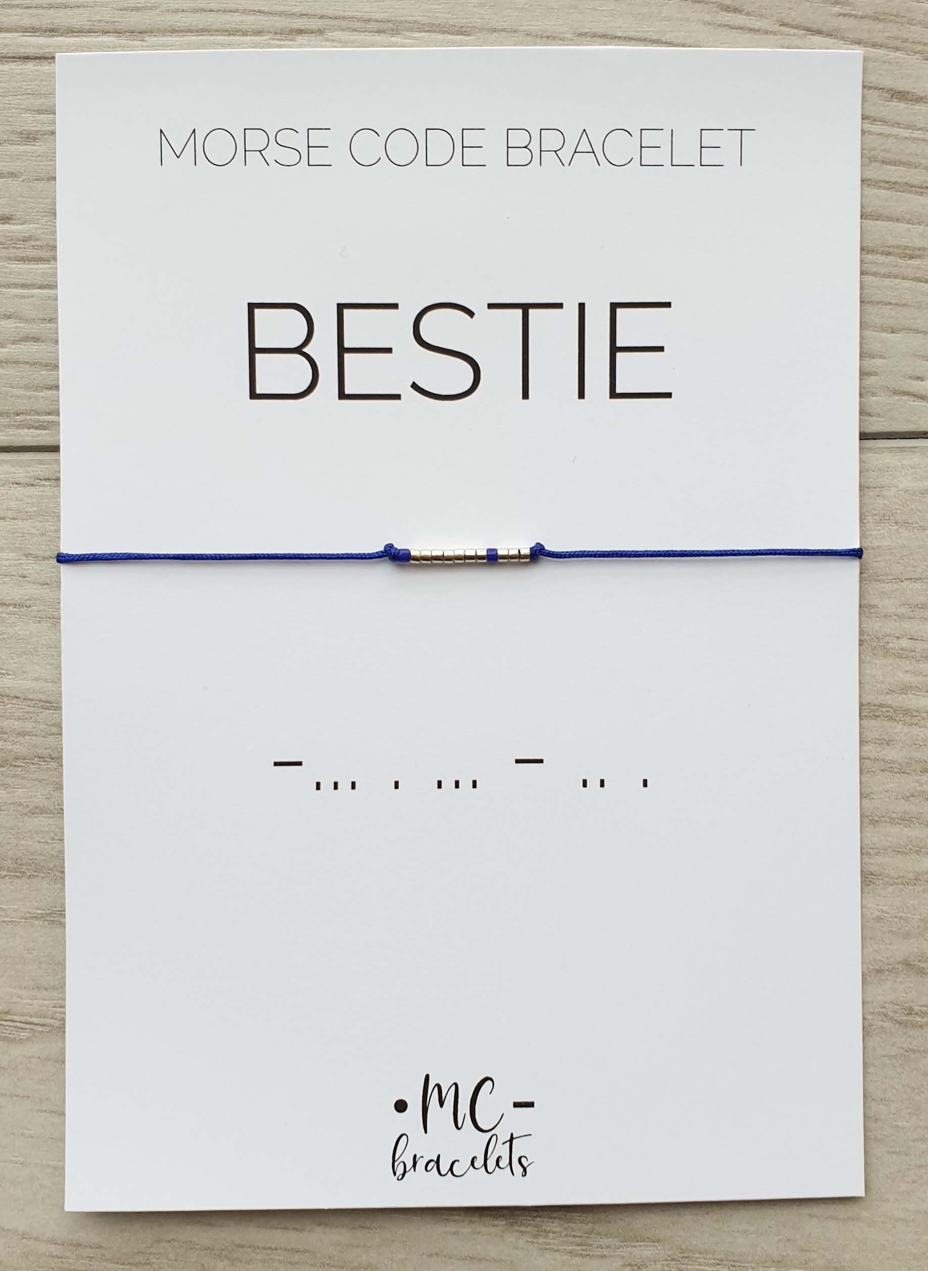 Bestie Morse Code Bracelet Best Friend Bestie Gift Bracelet - Etsy