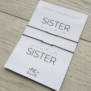 Sister Morse Code Bracelet, Sisters Jewelry, Morse Code Jewelry, Family ...