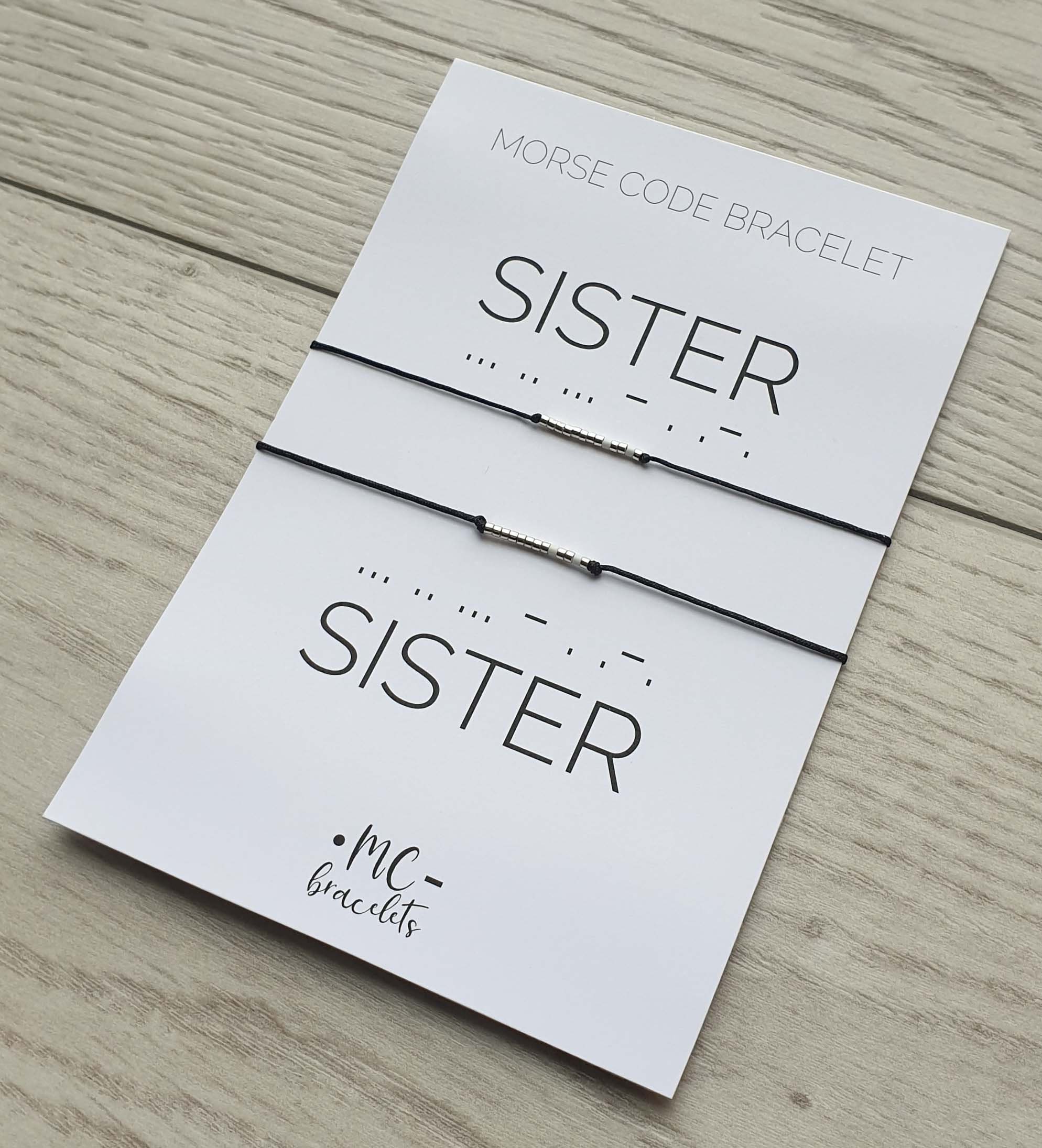 Sister Morse Code Bracelet Sisters Jewelry Morse Code | Etsy