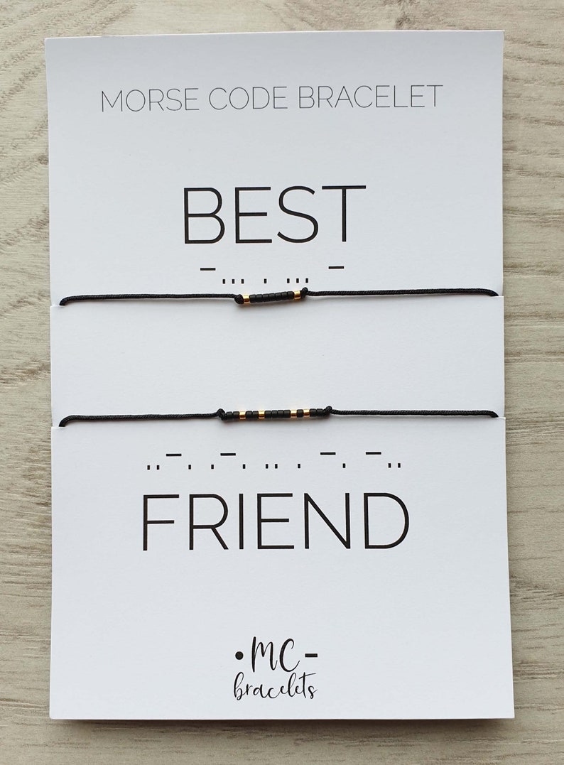 Best Friend Morse Code Bracelet, Best Friend Gift Bracelet, Morse Code ...