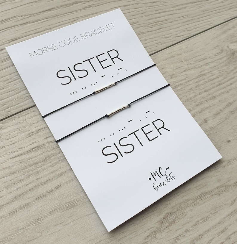 Sister Morse Code Bracelet Sisters Jewelry Morse Code | Etsy