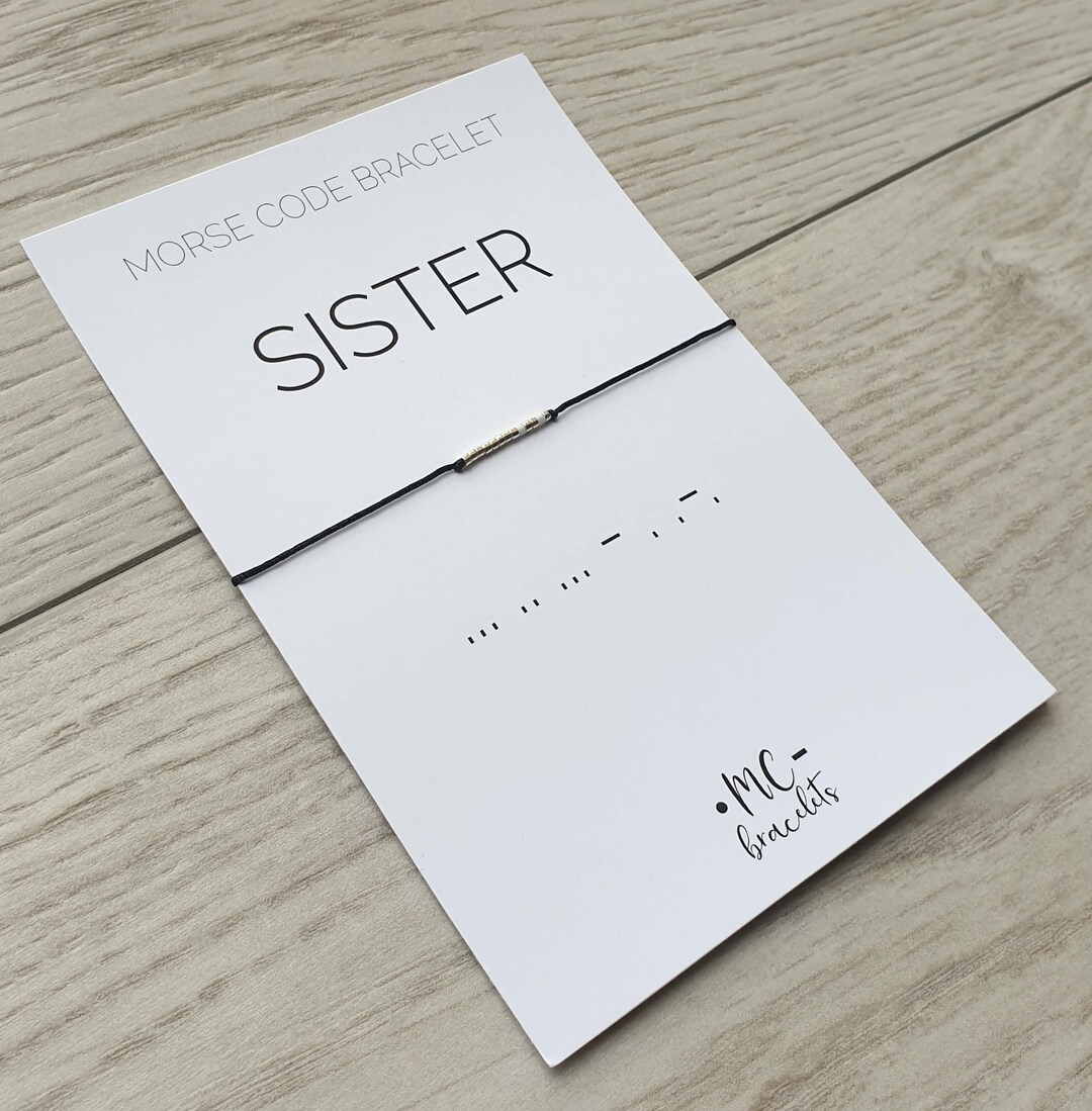 Sister Morse Code Bracelet, Sister Jewelry, Morse Code Jewelry, Family ...